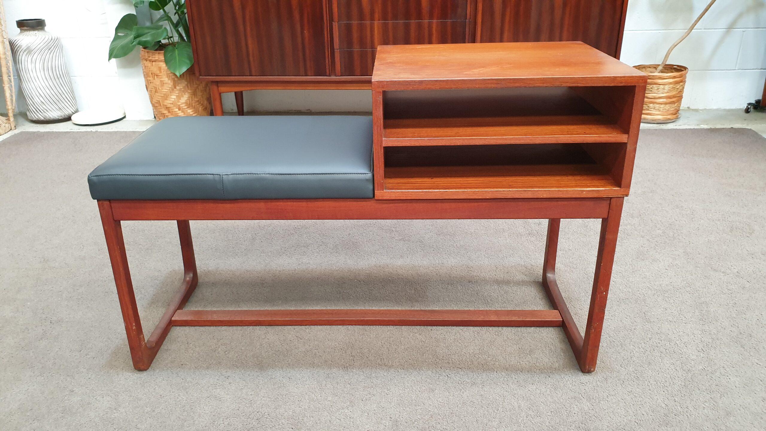 Retro Phone Table Bench Seat - Hilton and Main