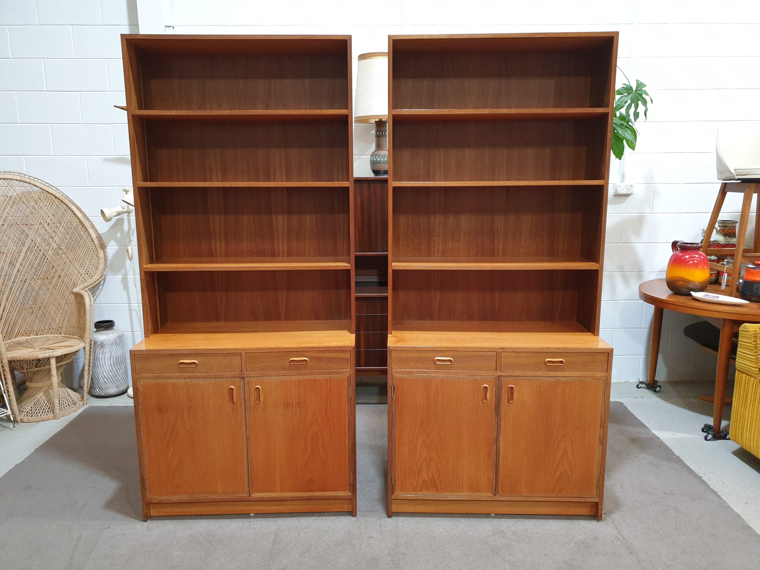 Retro Bookcase Display Cabinet (Two Available) - Hilton and Main